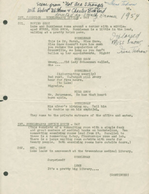 IRENE TEDROW - SCRIPT SIGNED CIRCA 1954 | eBay