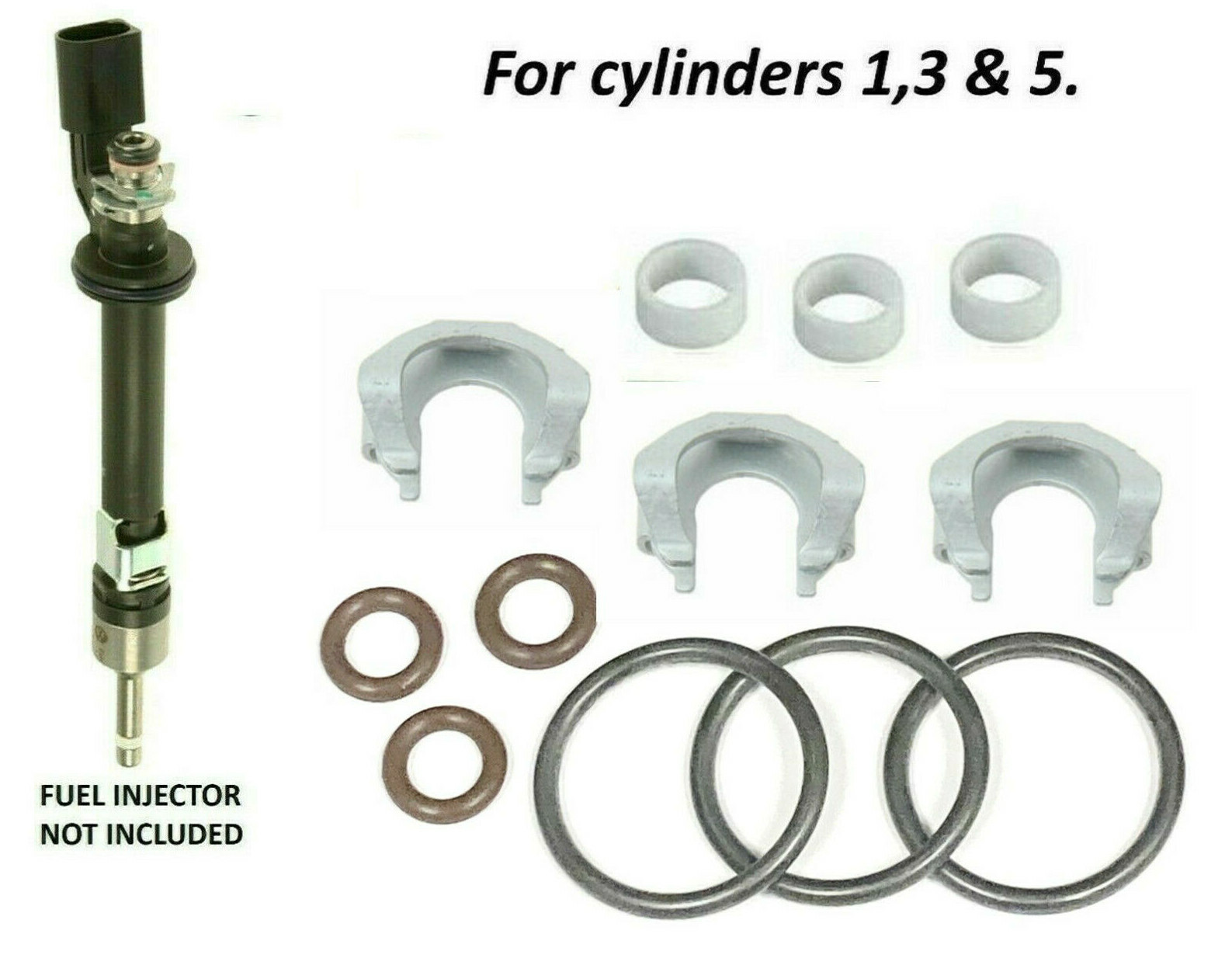 Genuine Fuel Injector Seal Kits For Audi Q7 VW CC Touareg 3.6L V6 Upper ...
