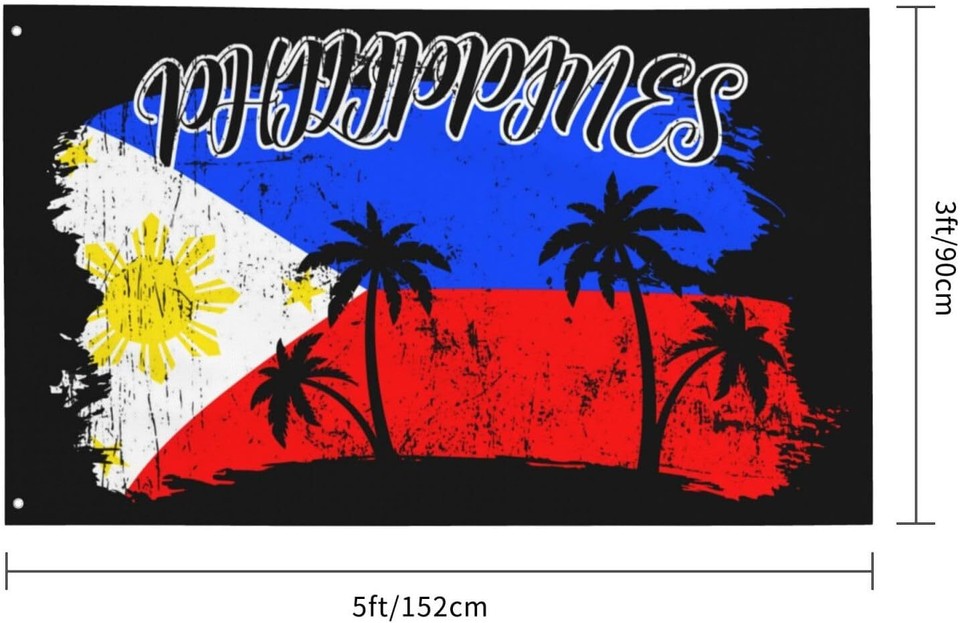 Philippines Flag 3x5 Ft Home Outdoor Indoor Garden Decoration Black | eBay