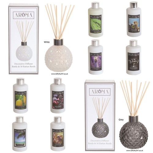 Assorted Aromatize Reed Diffuser Vases & 50 Reeds and 200ml Refill ...