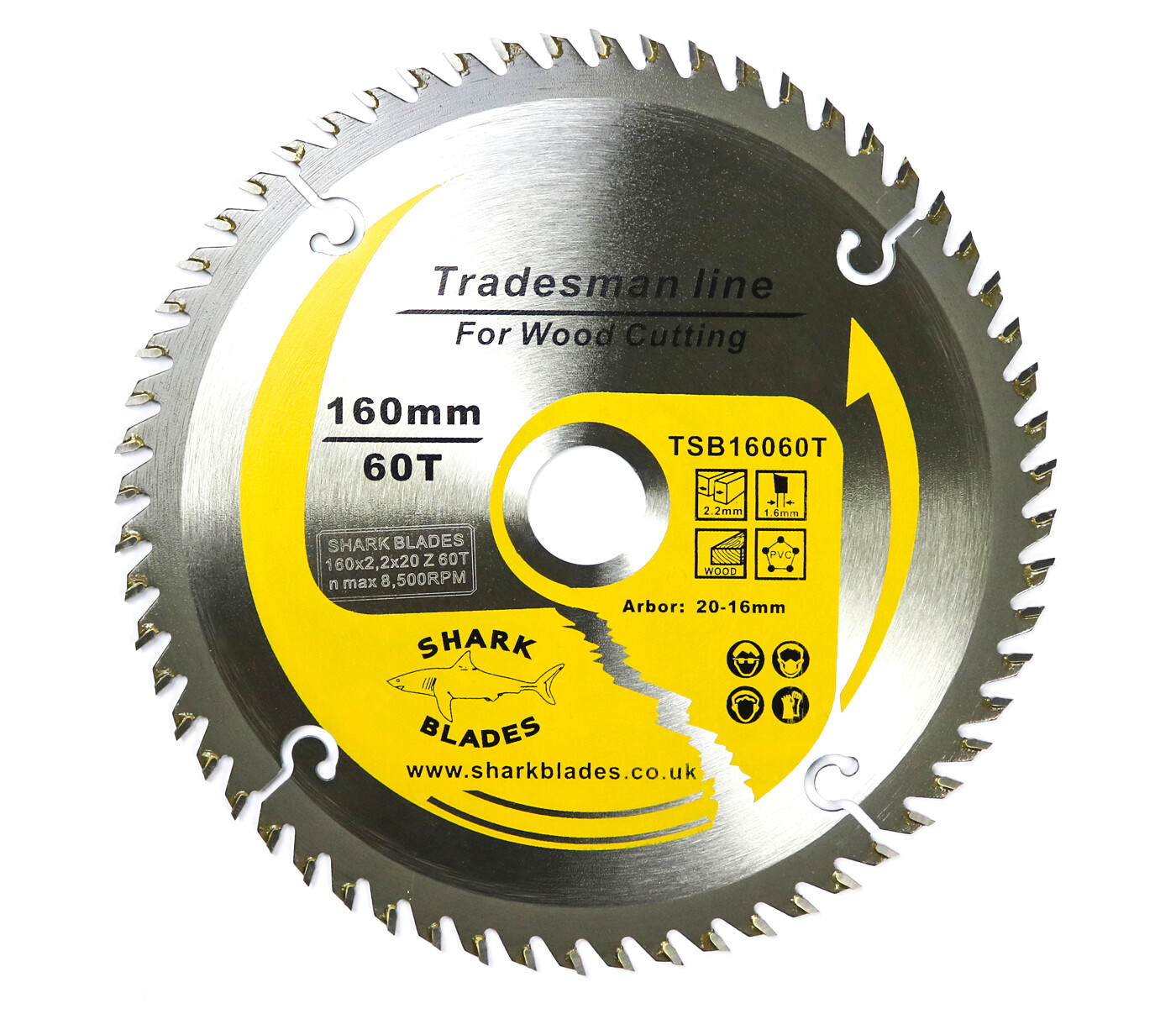 Shark Blades TCT Circular Wood Saw Blades 160mm to 210mm 36 to 80Teeth ...