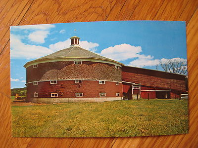 vintage Round Barn Newbury VT POSTCARD Vermont farm landscape photo ...