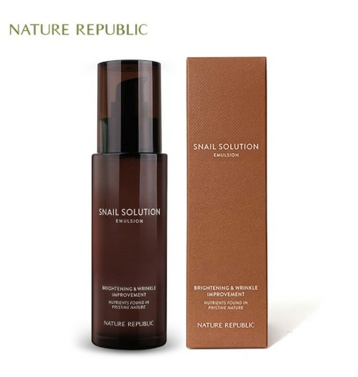 NATURE REPUBLIC Snail Solution Skin Booster Emulsion Serum Cream Foam ...