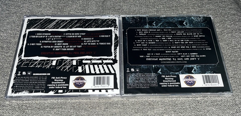 Three 6 Mafia 2 CD Lot Most Known Hits, Most Known Unknown (New CDs ...