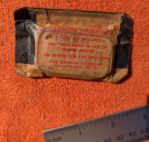 WWII Sulfadiazine Tablets, Army, UpJohn Company Wound Antibiotic | eBay