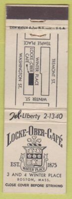Matchbook Cover - Locke Ober Cafe Boston MA | eBay