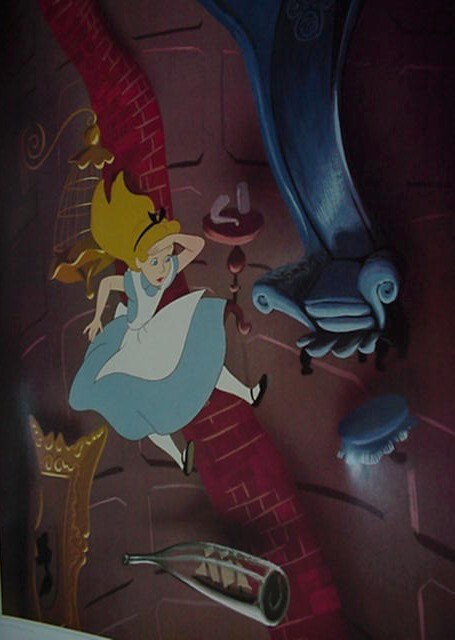 Alice In Wonderland Disney Falling Down The Rabbit Hole