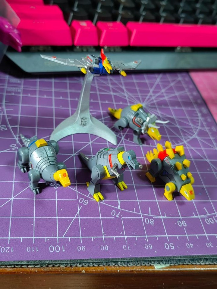 pre-slae pinted minimum MINI Dinoking Grimlock Sludge Swoop Snarl Slag ...