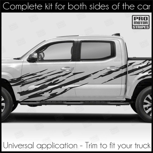 Dodge RAM 1500 2500 3500 Torn Ripped Side Accent Stripes Decals (Choose ...