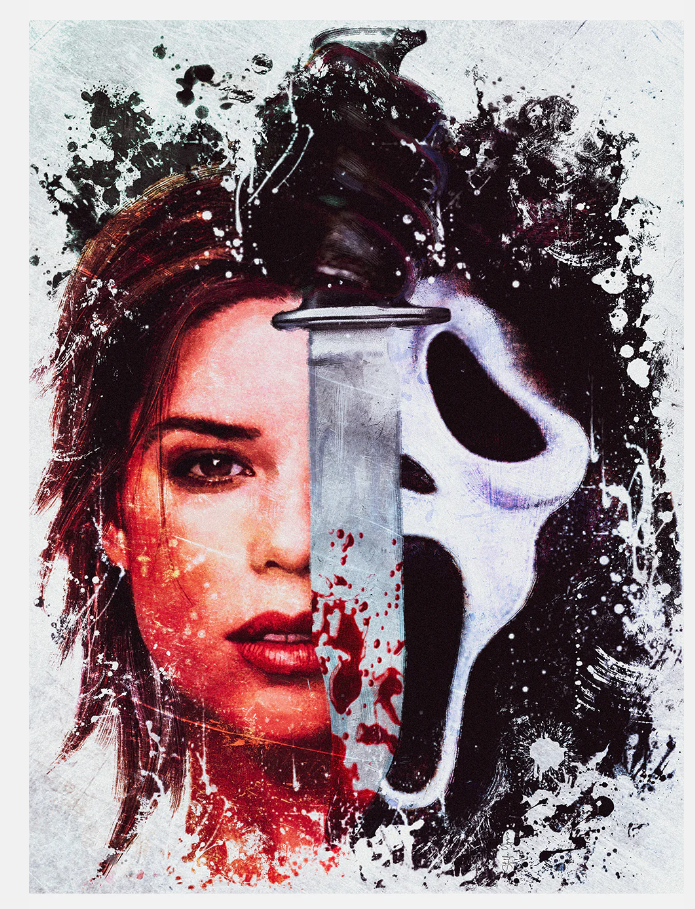 Scream Ghostface Portrait Horror Movie Film Poster Giclee Print 18x24 ...