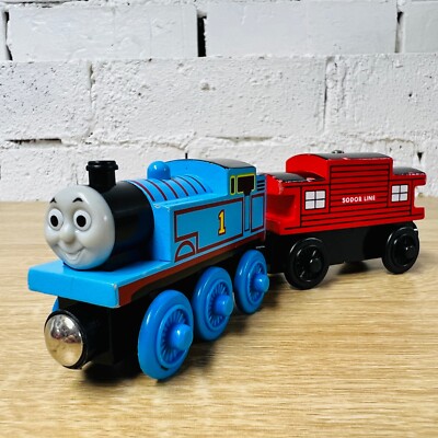 Thomas & Red Sodor Line Caboose Coach - Thomas & Friends Wooden Railway ...