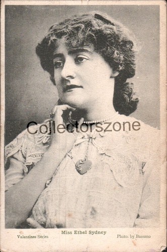 1906 Actress & Singer Miss Ethel Sydney Printed postcard Valentines ...