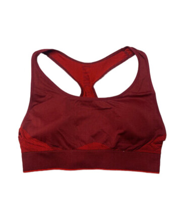 PINK SEAMLESS LIGHTLY LINED RACERBACK SPORTS BRA Brick Red Size S | eBay