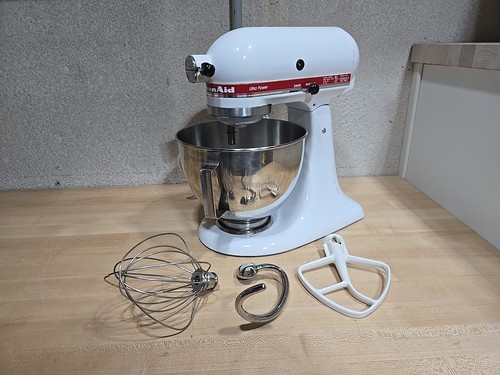 KitchenAid Stand Mixer KSM90 300W Ultra Power w/Attachments - WHITE/RED ...