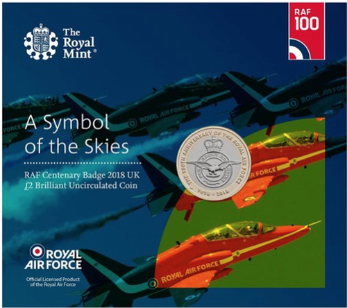 2018 NEW SEALED £2 RAF 100th Anniversary Coins F-35 Vulcan Spitfire BU ...