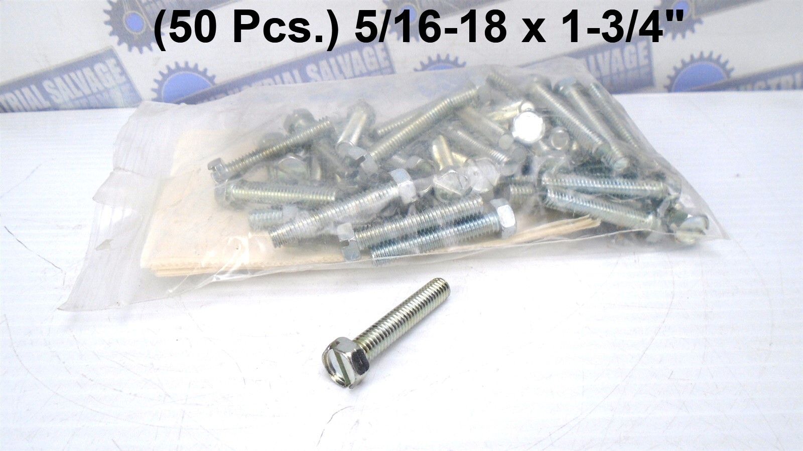 (50 Pcs.) UNISTRUT - 5/16-18 x 1-3/4" - SLOTTED HEX MACHINE SCREW ...
