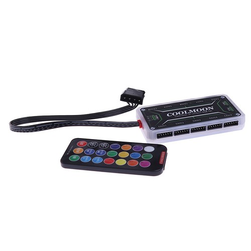 12cm Remote Control Computer Case Fan RGB Controller PC Cooling Chassis ...