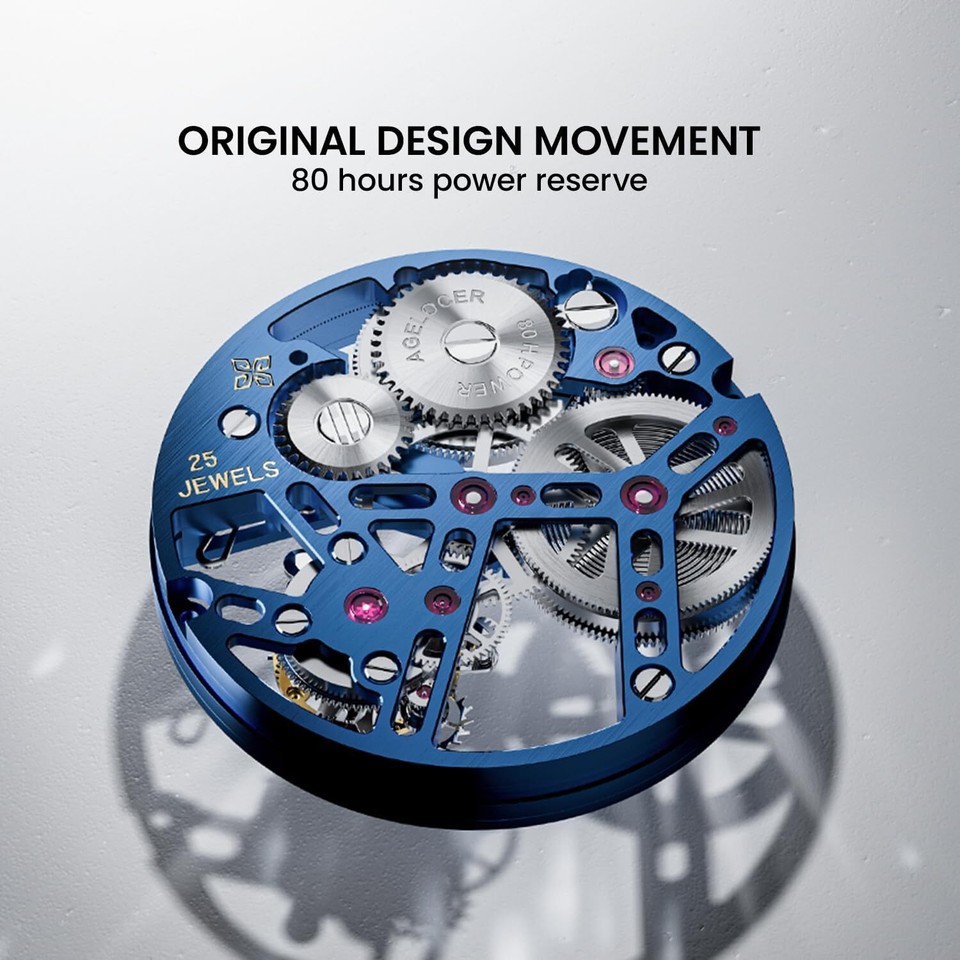 Men's Business Watch - Mechanical Skeleton Design - 50M Water Resistant ...