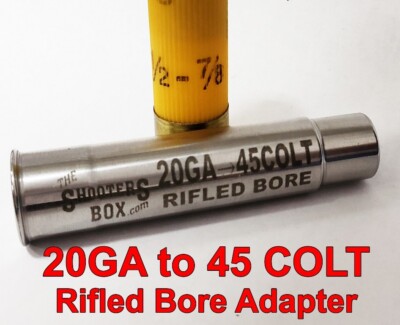 20GA to 45COLT RIFLED Shotgun Adapter - Chamber Reducer - Stainless ...