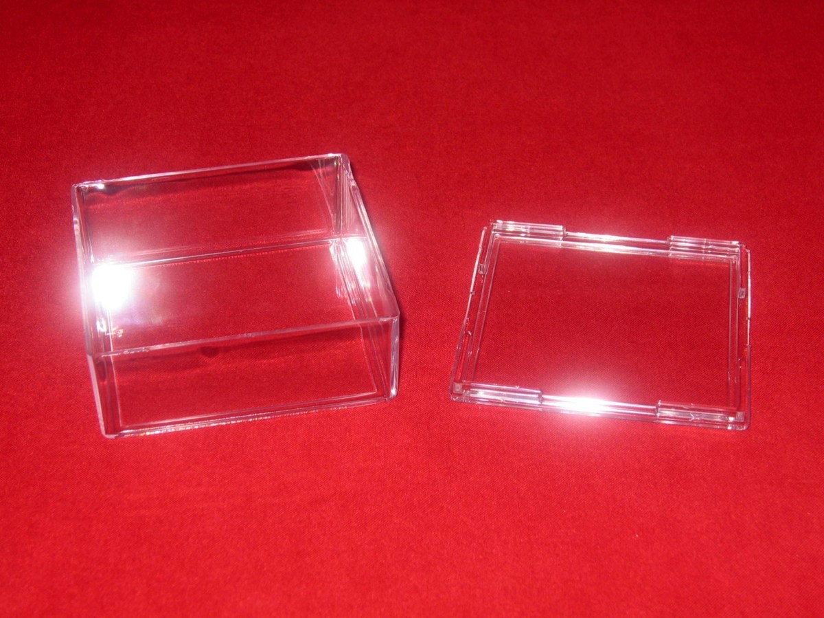 Square Puck Display Case 2-Pack BCW Clear Hockey Puck Display Cases ...
