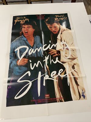 Live Aid DAVID BOWIE & MICK JAGGER - 1985 MOVIE POSTER 27x41 Folded One ...