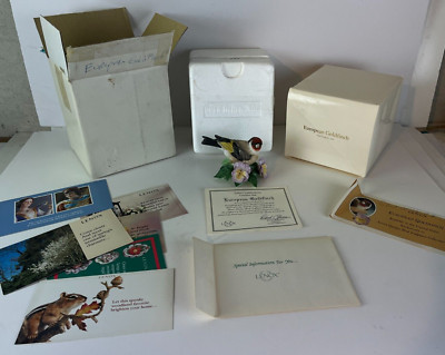 Lenox Collection New in Box European Goldfinch Bird COA 1993 Fine ...