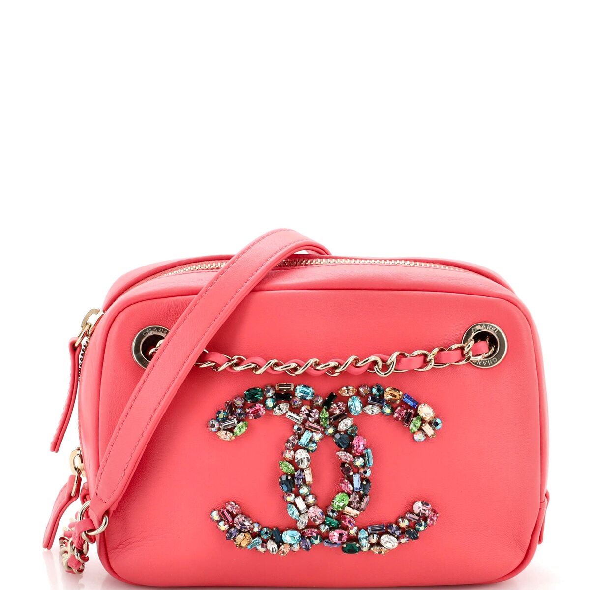 Chanel Giant Crystal CC Camera Bag Embellished Lambskin Chanel Giant Crystal CC Camera Bag Embellished Lambskin