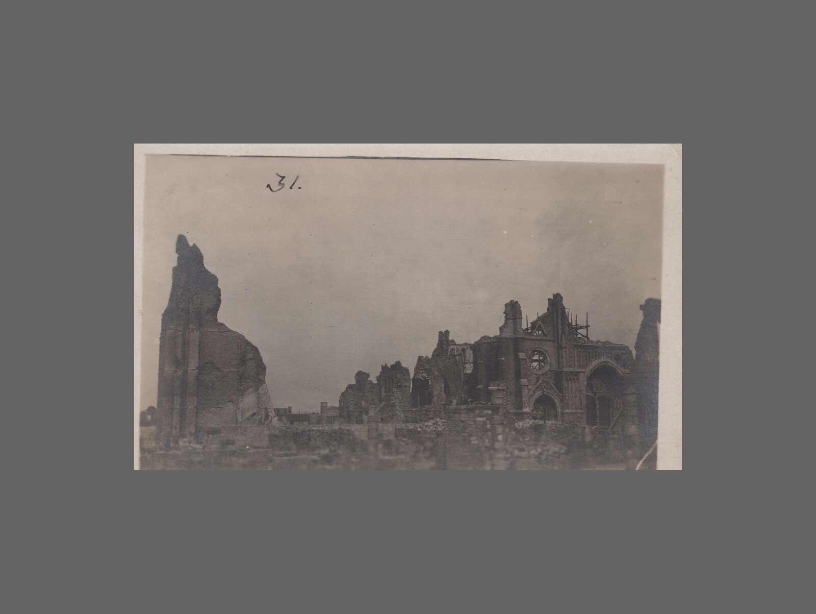 WW1 Era RPPC Real Photo Smoke Filled Sky War Zone Ruins | eBay