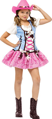 Rodeo Sweetie With Hat Child Costume Pink Skirt Cowgirl | eBay