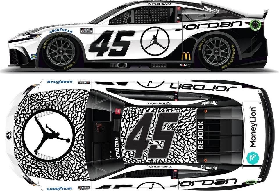Tyler Reddick 2024 #45 Jordan Brand White ARC 1:24 NASCAR Model by ...