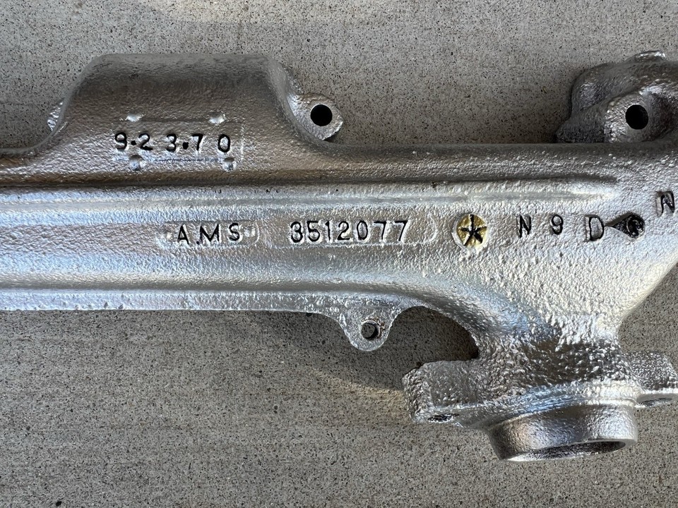 Mopar 318 340 360 Small Block B E body exhaust manifolds, 3512077 ...