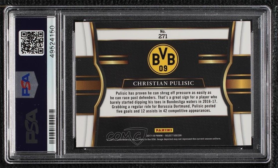 2017-18 Panini Select Field Level Christian Pulisic #271 PSA 8.5 0sm9 ...