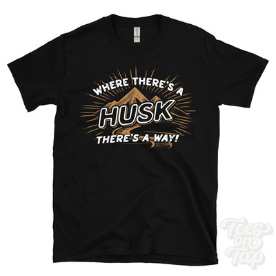 WHERE THERE'S A HUSK... T-SHIRT name surname funny family gift idea ...