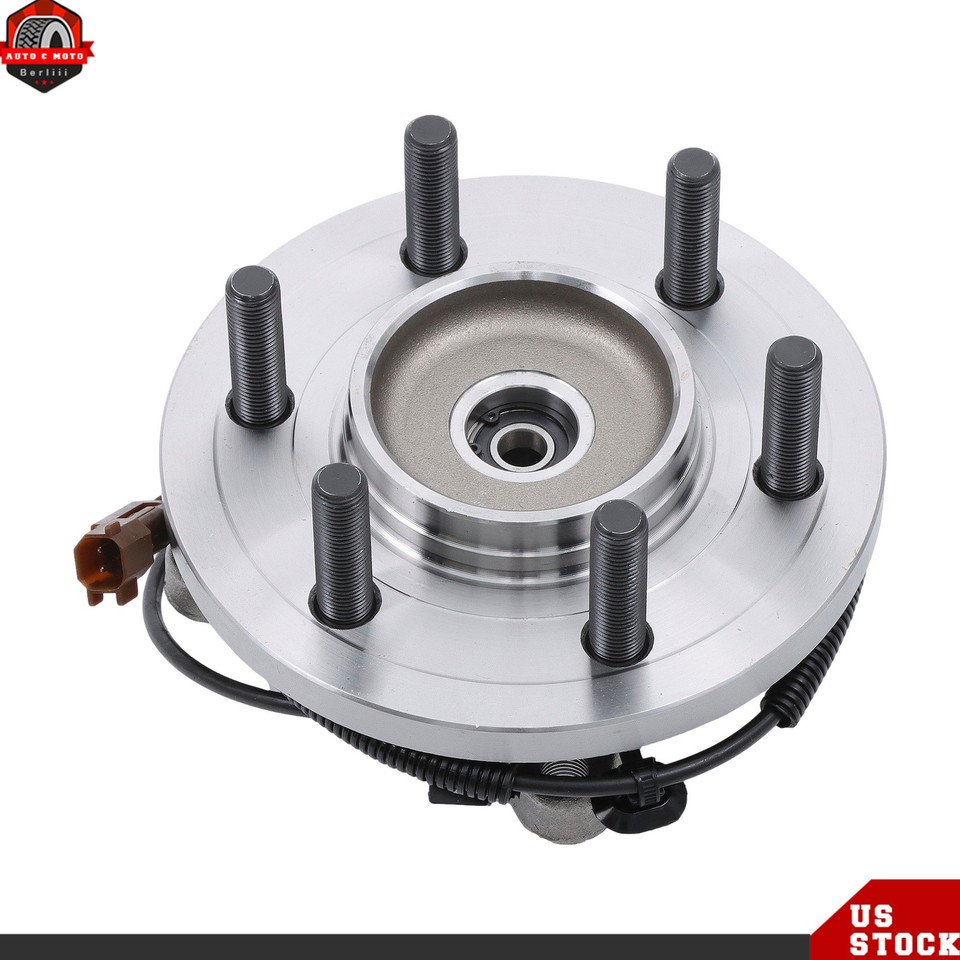 2PCS Front Wheel Bearing Hub Assembly 6 Lugs w/ ABS For Ford F-150 4WD ...