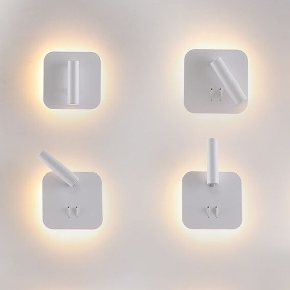 LED Wall Light Fixture Square Reading Bedside Lamp Picture Spotlight ...