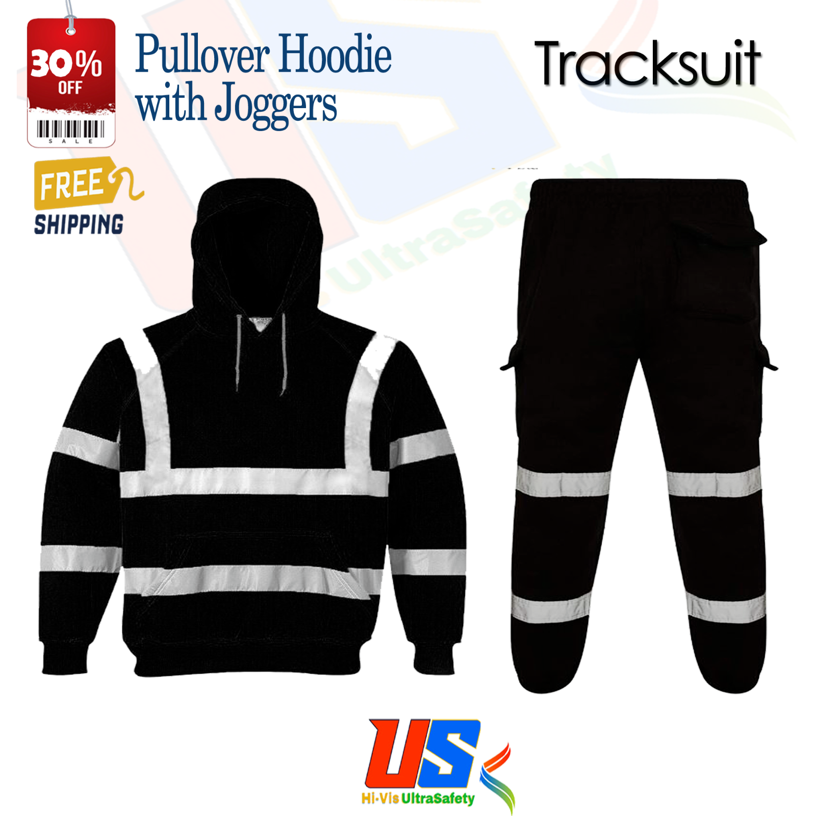 New Hi Vis Fleece Jogging Bottoms Jumper Safety Workwear Joggers ...
