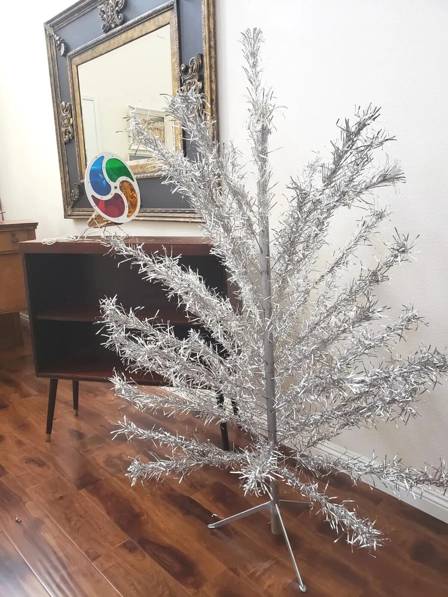 Vintage Aluminum Christmas Tree With Color Wheel