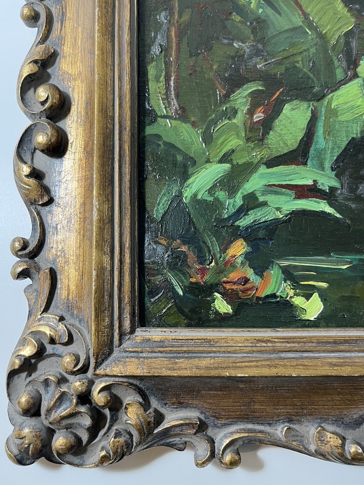 JUAN RIMSA BOLIVIA ABSTRACT EXPRESSIONIST JUNGLE LANDSCAPE ANTIQUE OIL ...