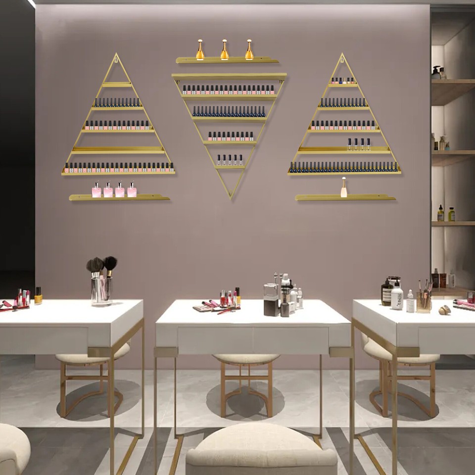 Wall-mounted?5-tier Salon Nail?Polish?Display?Rack Cosmetics Display ...