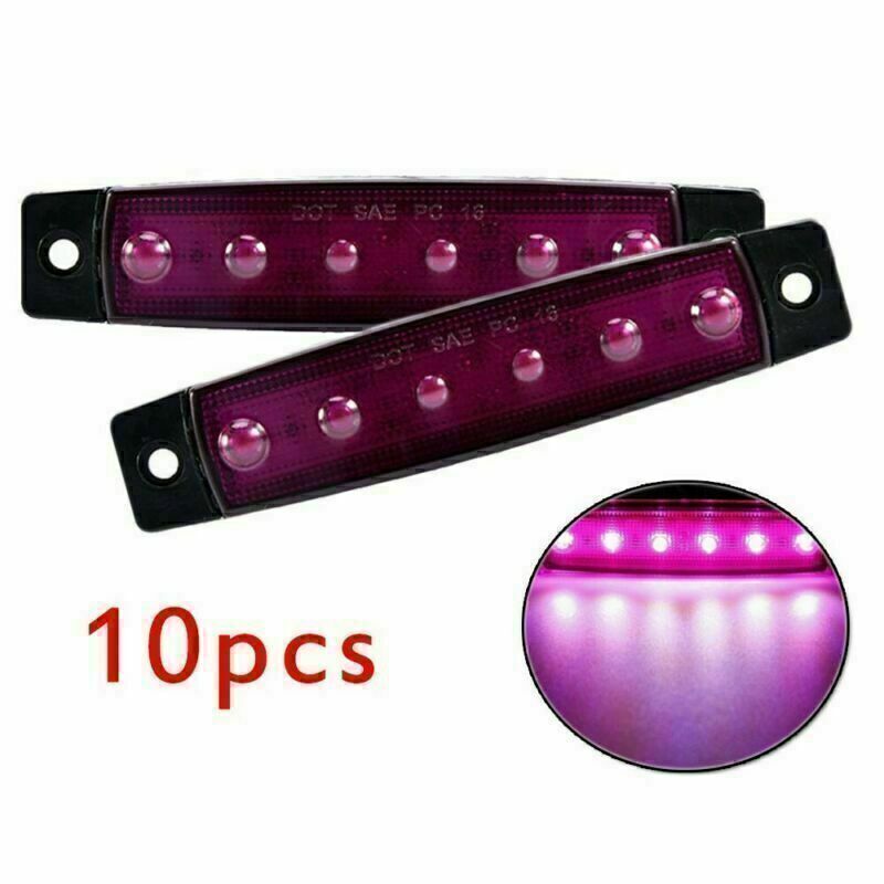 20Pcs 6LED Oblong Boat Truck Trailer Lorry Side Marker Indicators ...