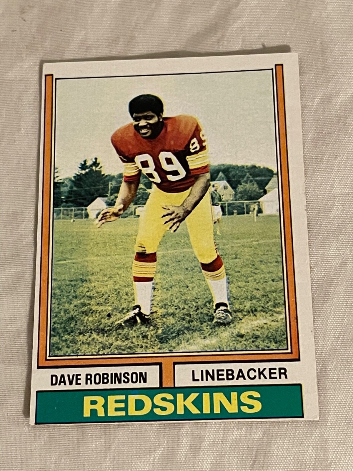 1974 Vintage Washington Redskins Dave Robinson Topps Football Trading ...