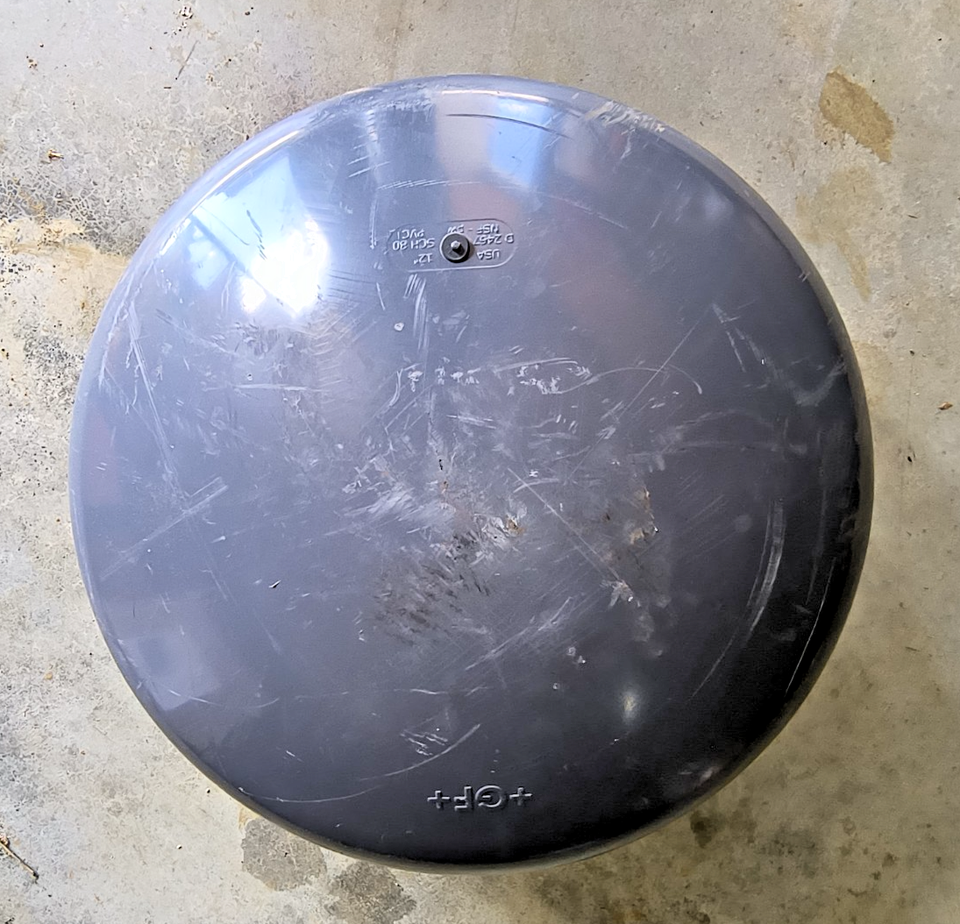 12" PVC Pipe Cap Schedule 80 Gray Slip Over George Ferguson 847-120F | eBay