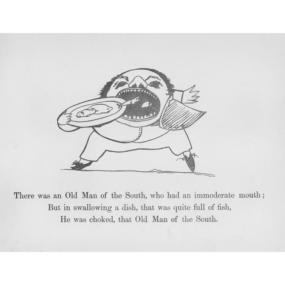 EDWARD LEAR Limerick: There was an Old Man of the South - Antique Print ...