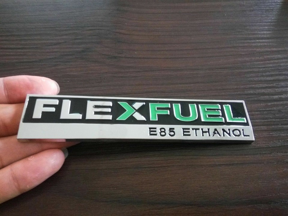3D Metal Chrome Flex Fuel E85 Ethanol Car Trunk Rear Emblem Badge Decal ...