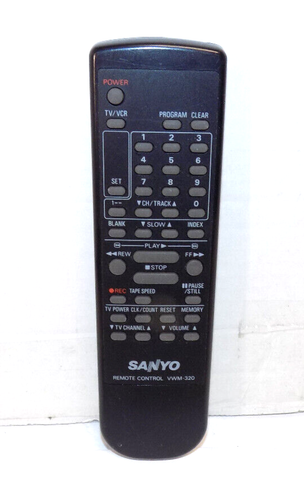 Sanyo VWM-320 VCR Remote Control for VWM320 VWM350 VWM620 IR Tested | eBay
