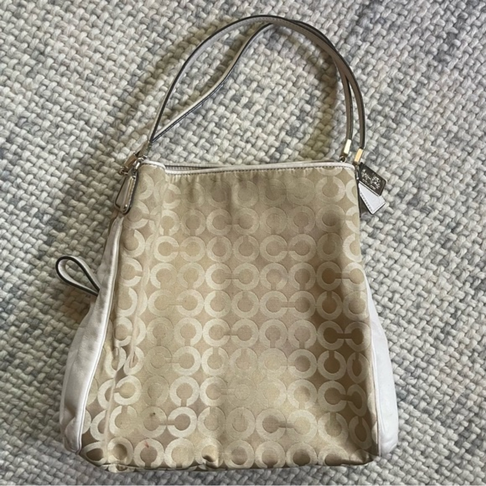 Coach Madison Small Phoebe Khaki Sateen Satchel - Gem