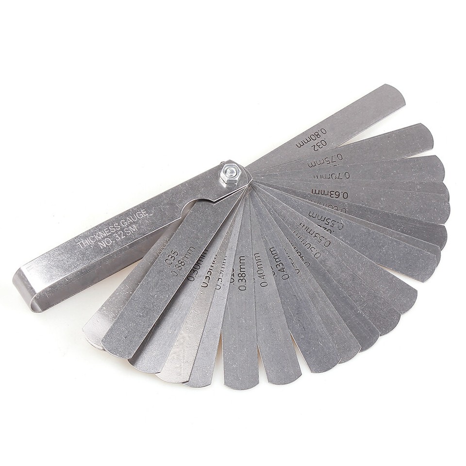 Spark Plug Gap Tool & 32 Blades Metric Feeler Gauge Gap Filler ...