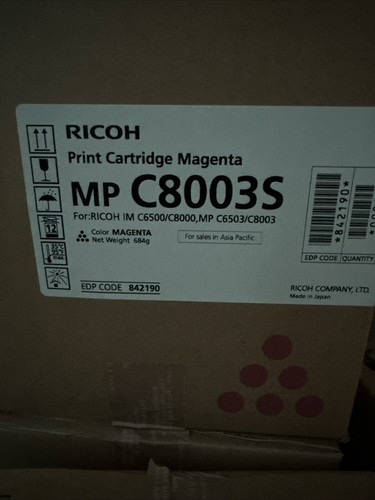 Ricoh MPC 6503/MPC8003/IMC 6500/IMC 8000 Toner Cartridge 842190 Magenta ...