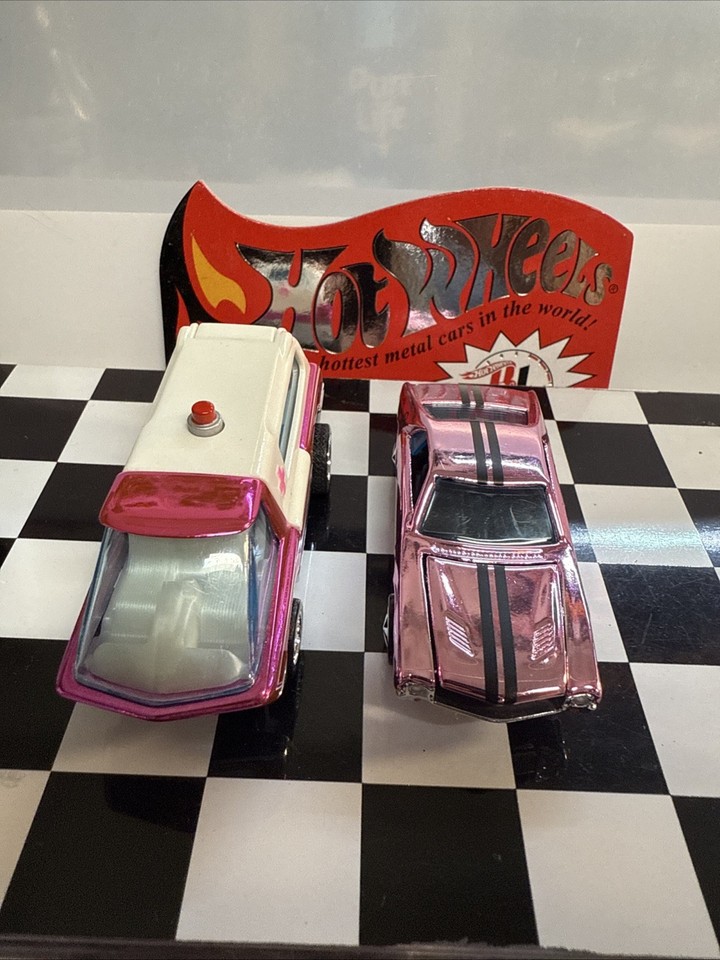 HOTWHEELS RLC Pink Ambulance & AMC AMX 🔥 Combined Shipping 🔥 2 Car Set ...