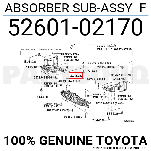 5260102170 Genuine Toyota ABSORBER SUB-ASSY F 52601-02170 | eBay